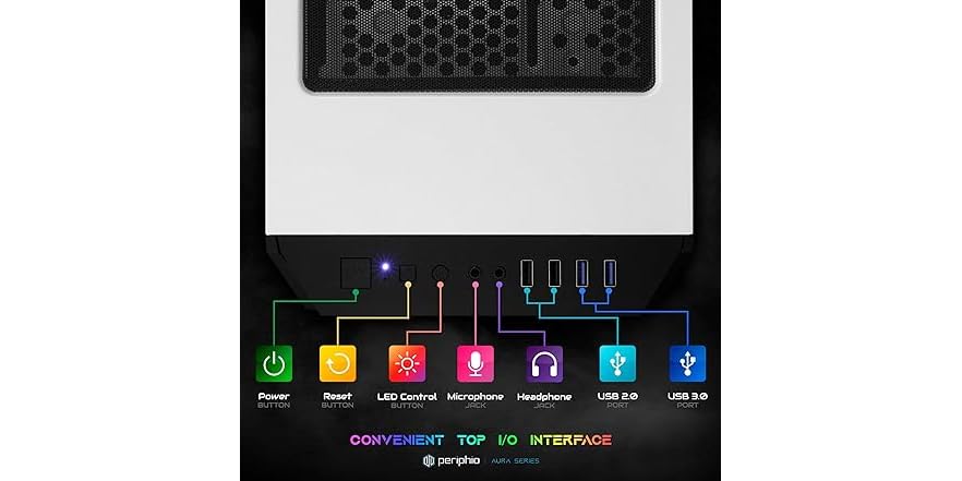 Periphio Gaming Desktop Computer Tower PC