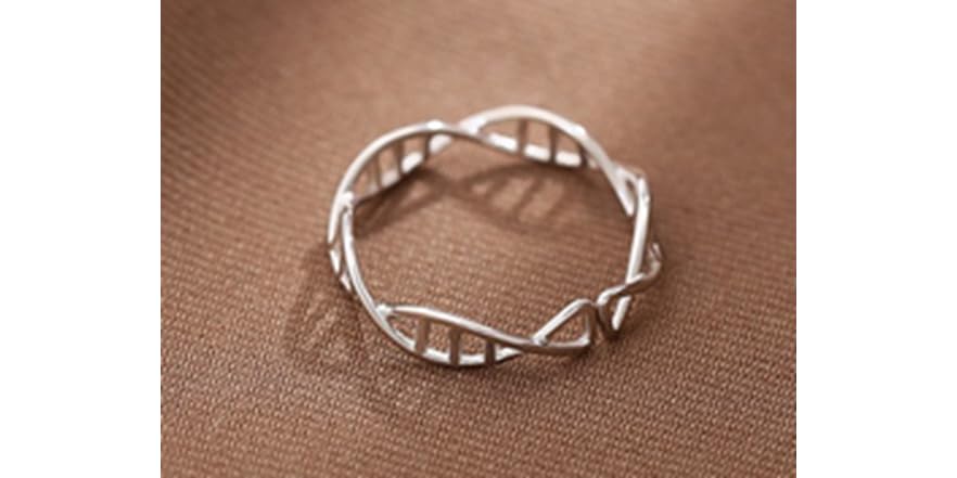925 Sterling Silver Adjustable DNA Ring