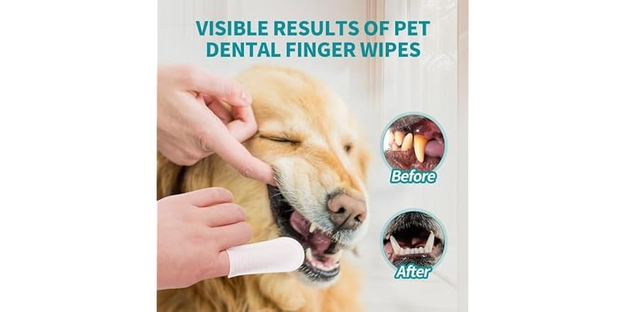 PITHER Dog Teeth Cleaning Wipes