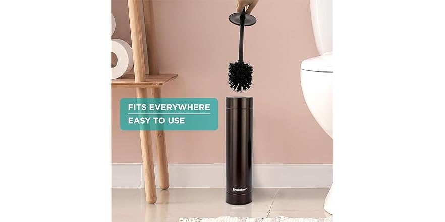 Brookstone Slim Toilet Brush with Holder