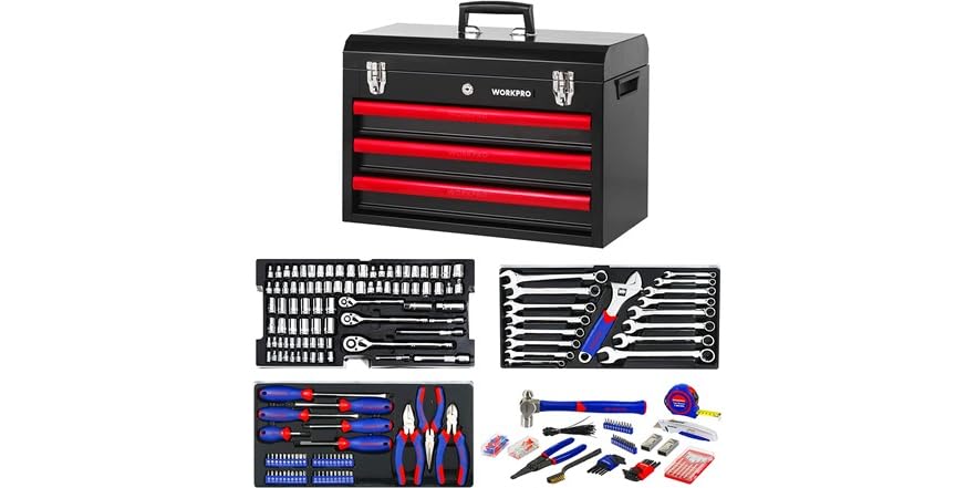 WorkPro 408-Piece Mechanics Tool Set