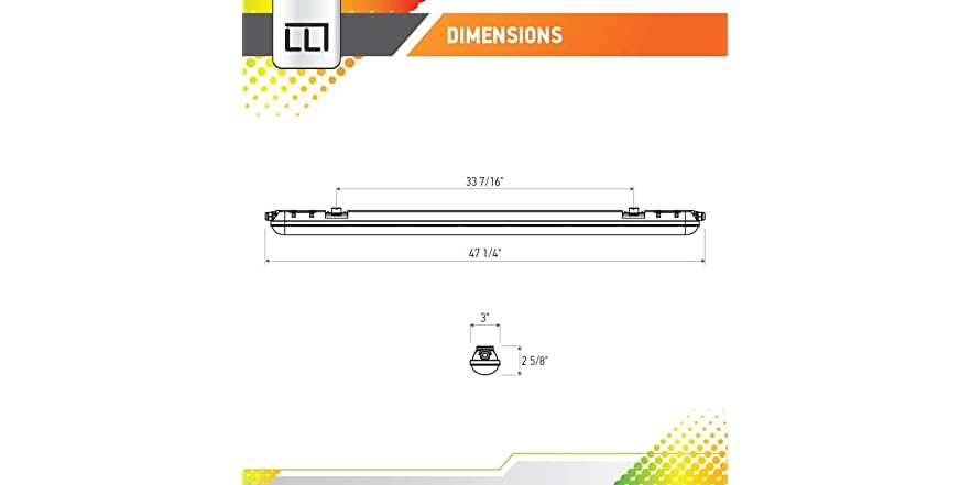 LLT 4FT LED Vapor Tight Light Fixture