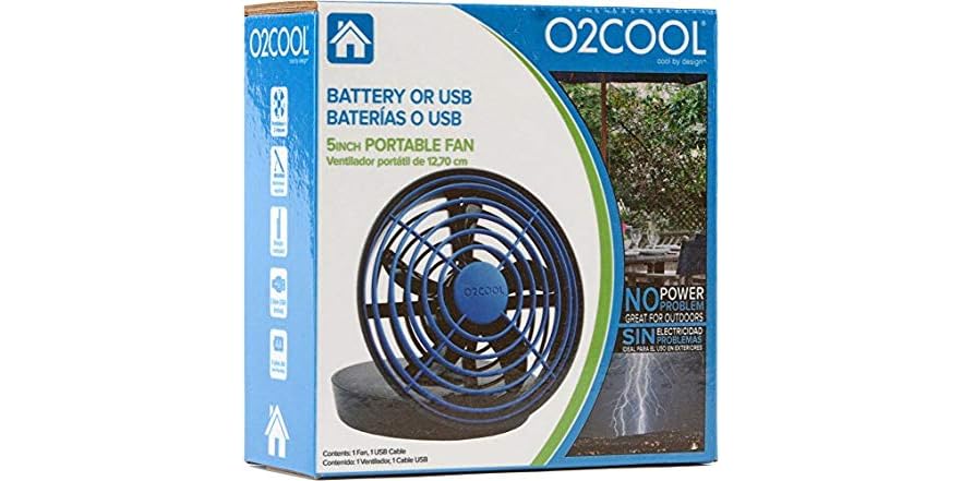 O2COOL 5" Portable USB Fan 3 Pack