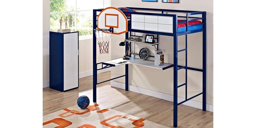 Powell Hoops Basketball Bunk Bed Blue