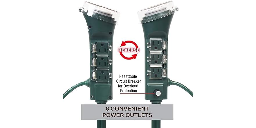 Clear Power Outdoor Power Strip Yard Stake