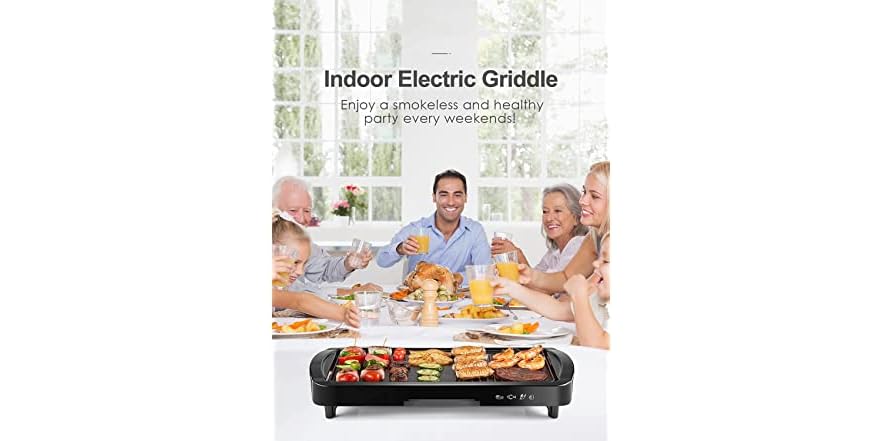 Electric Griddle, 20 Inch Nonstick