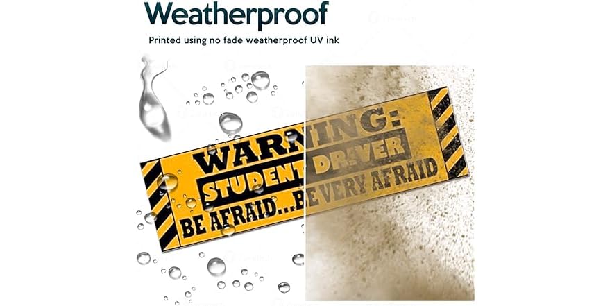 3 Pc New Driver Reflective Magnet Decal