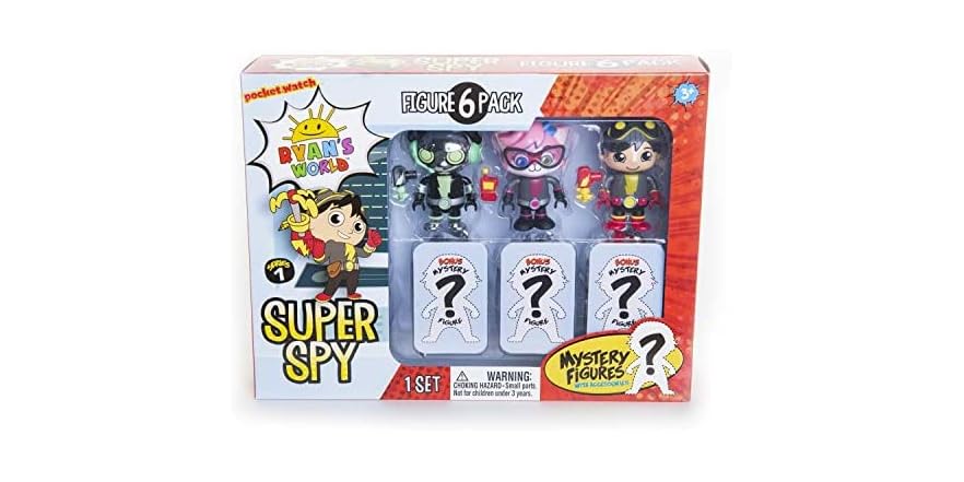 RYAN'S WORLD Super Spy 6-Pack Mystery Toys