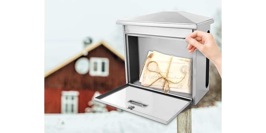 Indoor/Outdoor Wall Mount Locking Mailbox