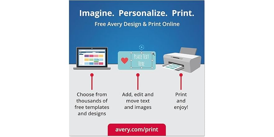 Avery Printable Round Labels with Sure Feed Technology, Glo