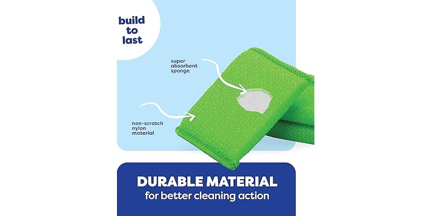 (12 Count) SCRUBIT Multi-Purpose Dish Scrub Sponge