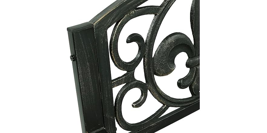 Sunnydaze Cast Iron& Steel Patio Rocking Chair
