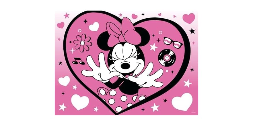 Disney Minnie Mouse Minnie Heart Glitter Puzzle