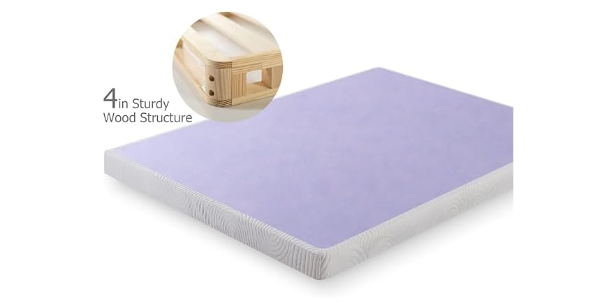 ZINUS Edgar 4" Wood Box Spring, Twin