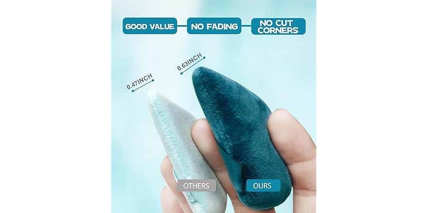 8 Pieces Triangle Powder Puff Peacock Blue