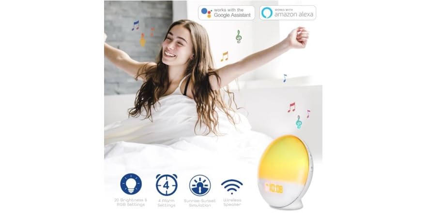 Aduro Smart Clock Sunrise Simulation Alarm Clock
