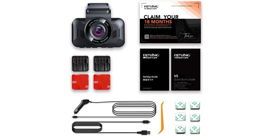 Rexing V5 4K Modular Dash Cam Black (Open Box)
