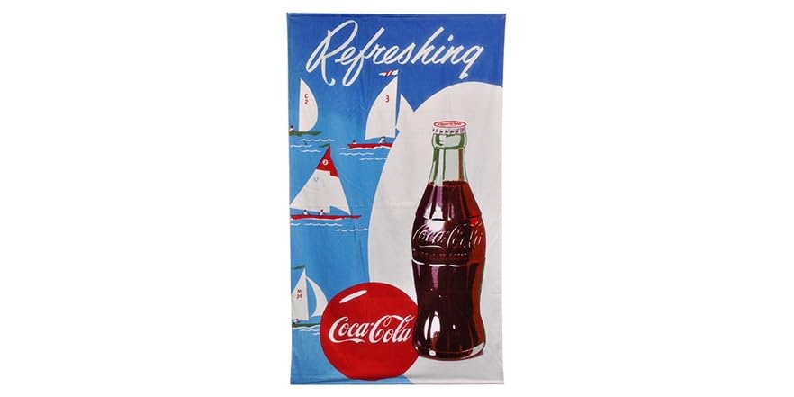 Coke® Sailboat 40x70 Beach Towel