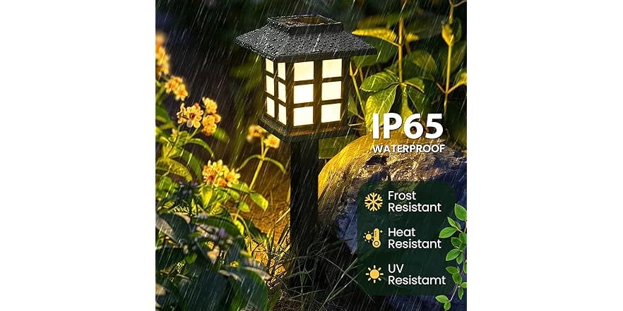 GIGALUMI Solar Outdoor Lights, 12-Pack