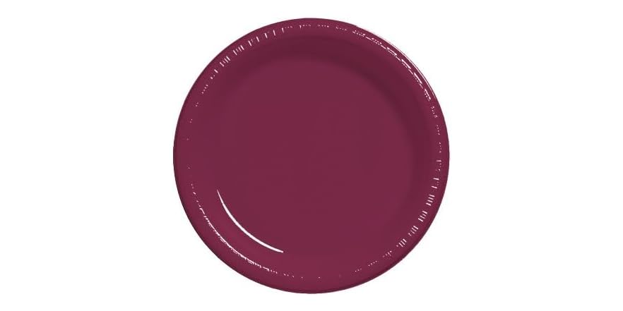 Creative Converting Burgundy Plastic Plates