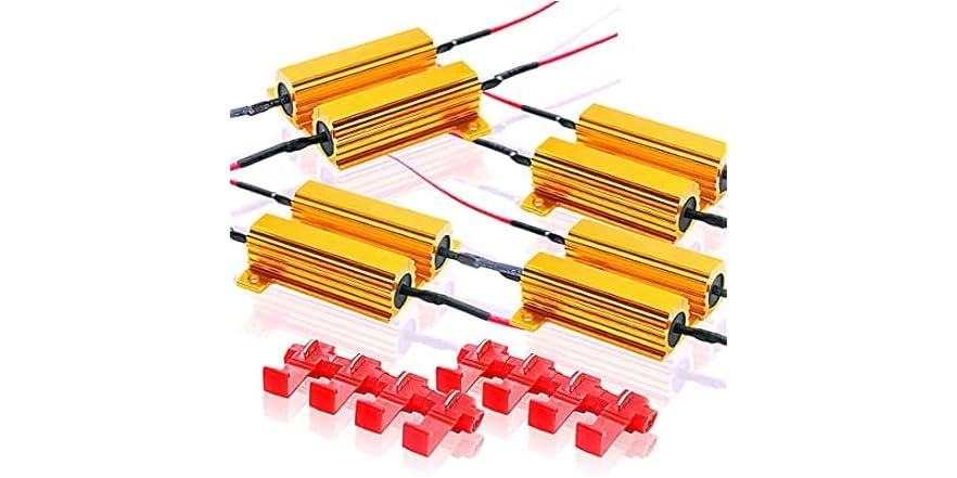 Zone Tech LB0072-8 50w 60HM Led Load Resistor Yellow