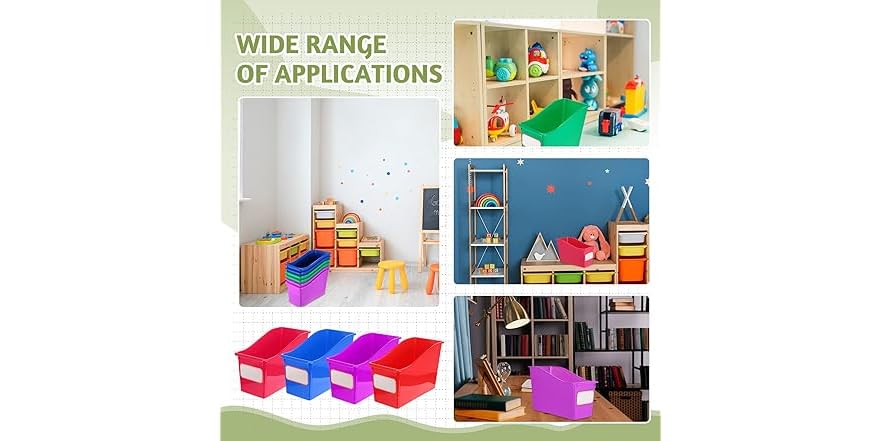 12 Pieces Magazine Book Folder Bins