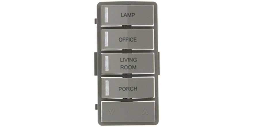 Leviton VPZLB-Z4G Vizia RF + Gray Label Kit for VRCZ4 4-Button Zone ...
