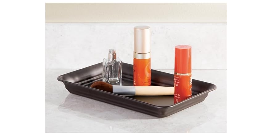 iDesign Decorative Countertop Vanity Tray Organizer