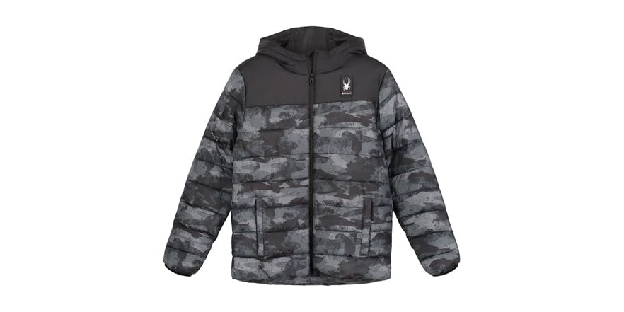 Spyder Men's Print Circuit Block Puffer Jacket