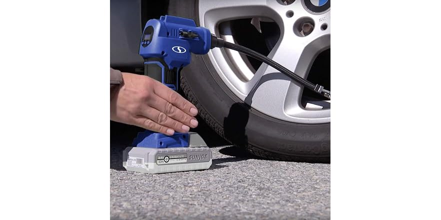 Sun Joe 24V iON+ Cordless Portable Air Compressor Kit