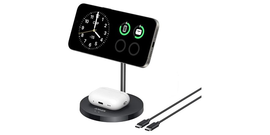 (NEW) Anker 15W MagGo 2-in-1 Charging Station