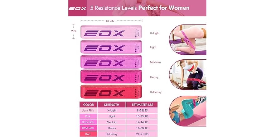 EOX Exercise Resistance Fabric Loop Band