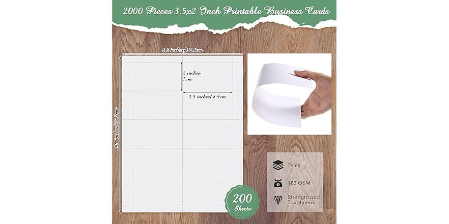 2000Pcs Blank Printable Business Cards