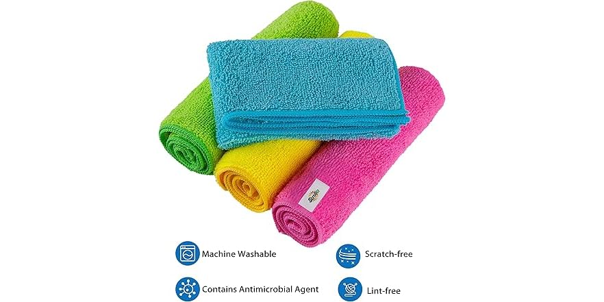 (12 Pack) SCRUBIT Microfiber Cleaning Cloth