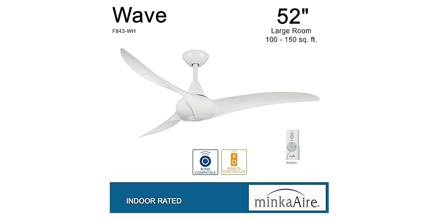 Wave 52" 3 Blade Ceiling Fan