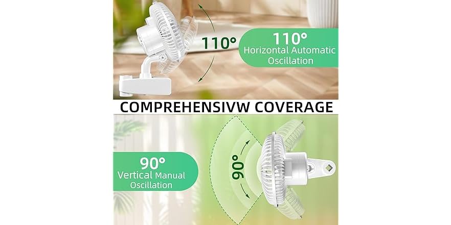 2-Pack Simple Deluxe 6-Inch Clip Fan