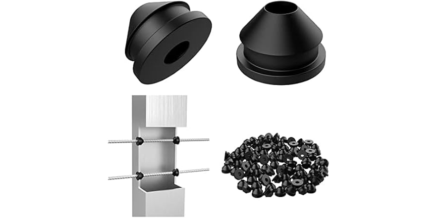 CKE 100 Pack Cable Railing Rubber