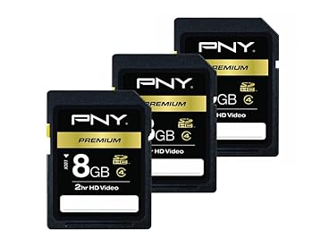 PNY 8GB Class 4 SD Card - 3 Pack