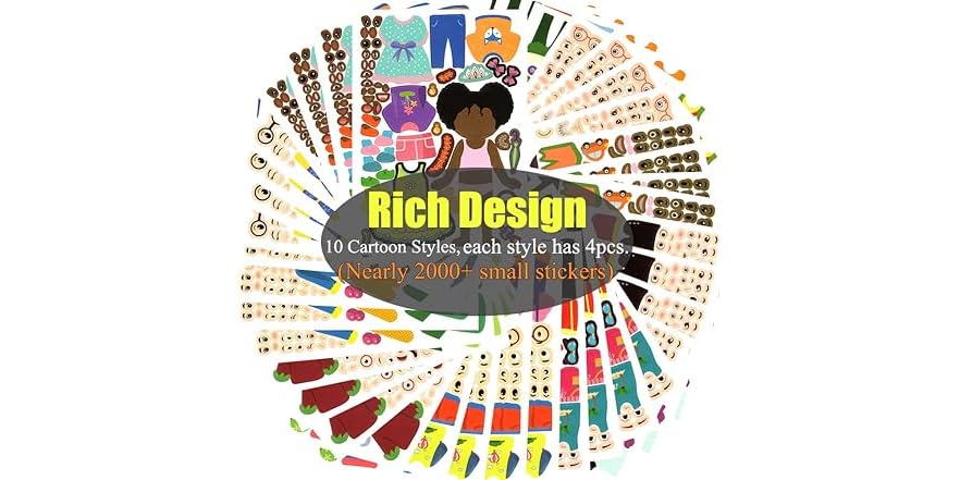Dress Up Stickers for Girls & Boys