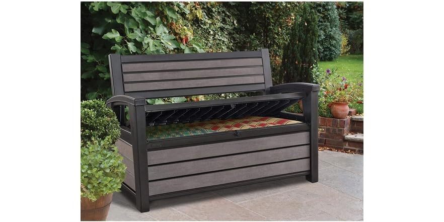 Keter Hudson Patio Storage Bench - Grey