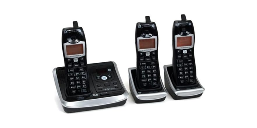 GE Cordless 5.8GHz Triple Handset Phone System with Digital Answering ...