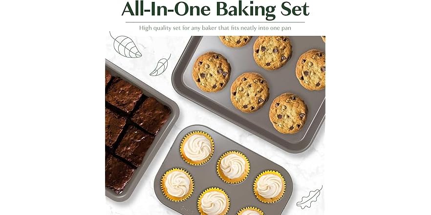 Goodful 8pc Bakeware Set Graphite