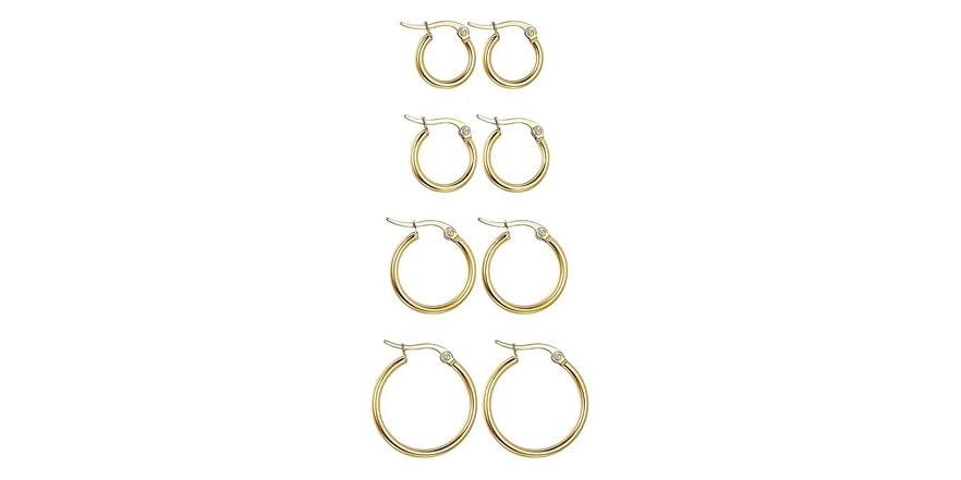 4-Pair: 12mm, 14mm, 18mm, 20mm Hoop Set