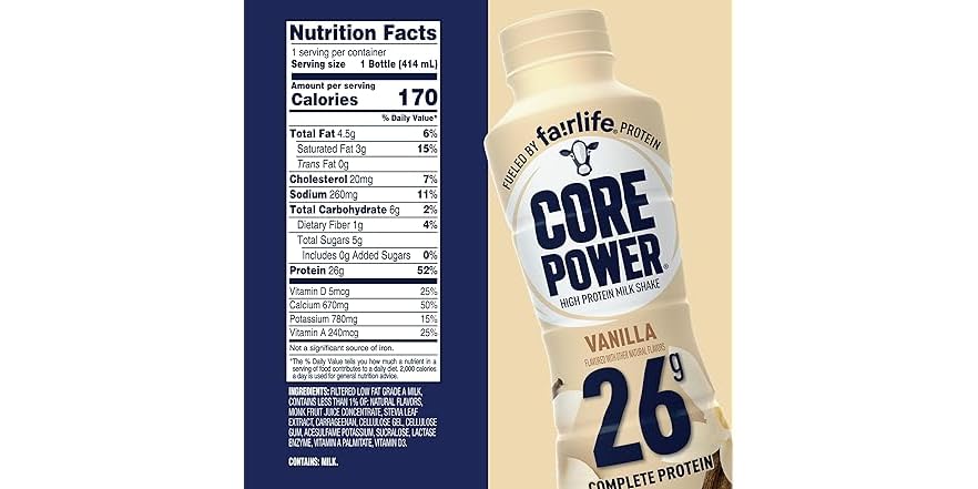 Core Power High Protein (26g) Shake, Vanilla