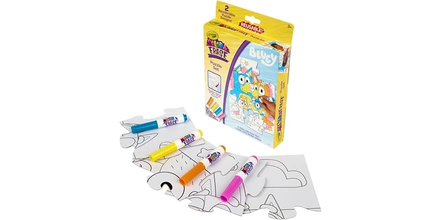 Crayola Color & Erase Bluey Puzzle Set