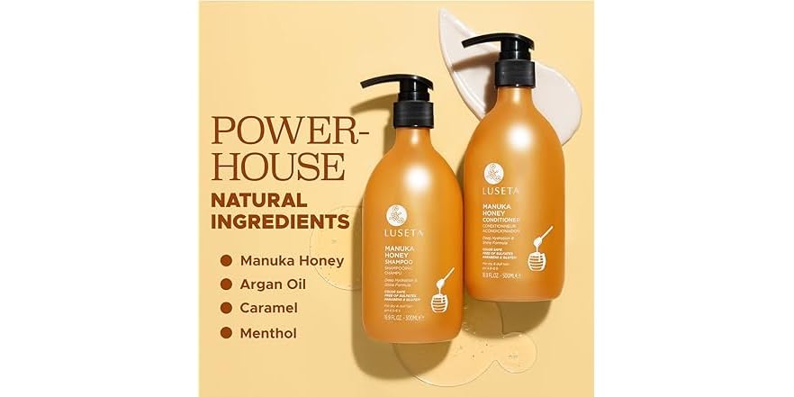 L LUSETA Manuka Honey Shampoo & Conditioner