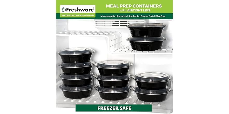 Freshware Meal Prep Containers with Lids