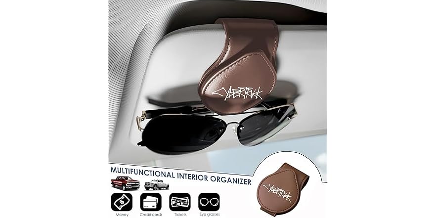 Tesla Cybertruck Sunglass Holder Brown