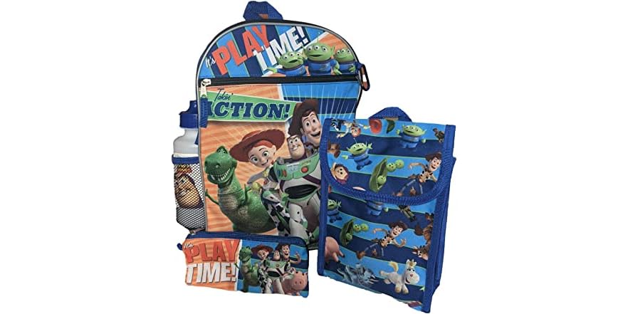 Toy Story 4 - 16" Backpack with Detachable Matching Lunch Box