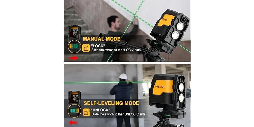 Prexiso Laser Level with Tripod, IP54 Professional